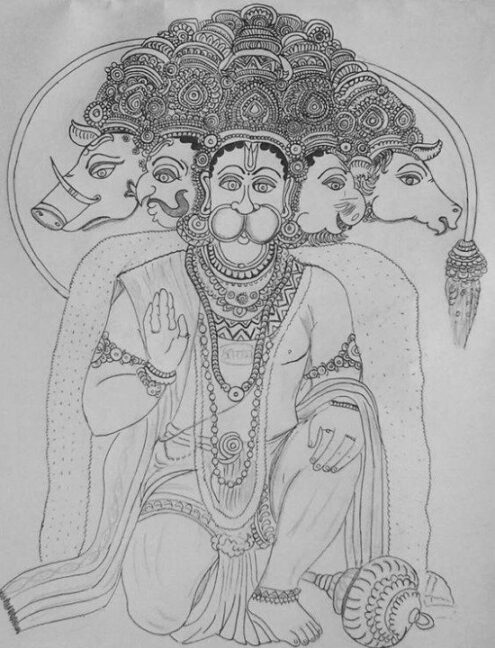 24+Best Pencil Drawing Of Hanuman Ji
