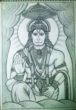 24+Best Pencil Drawing Of Hanuman Ji