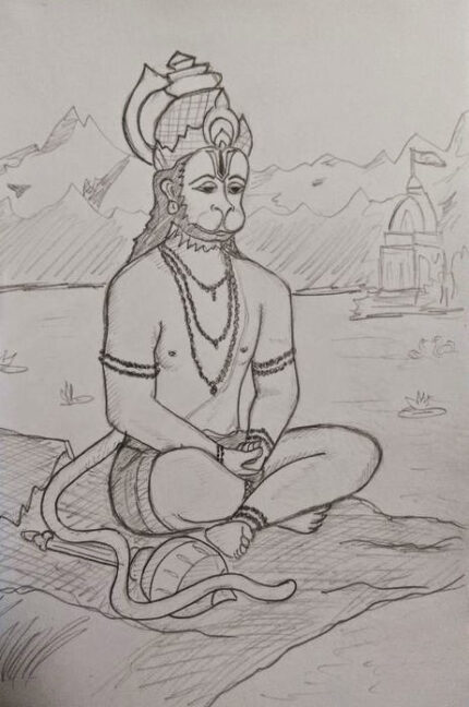 24+Best Pencil Drawing Of Hanuman Ji